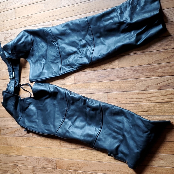 None | Pants | Leather Motorcycle Riding Chaps | Poshmark